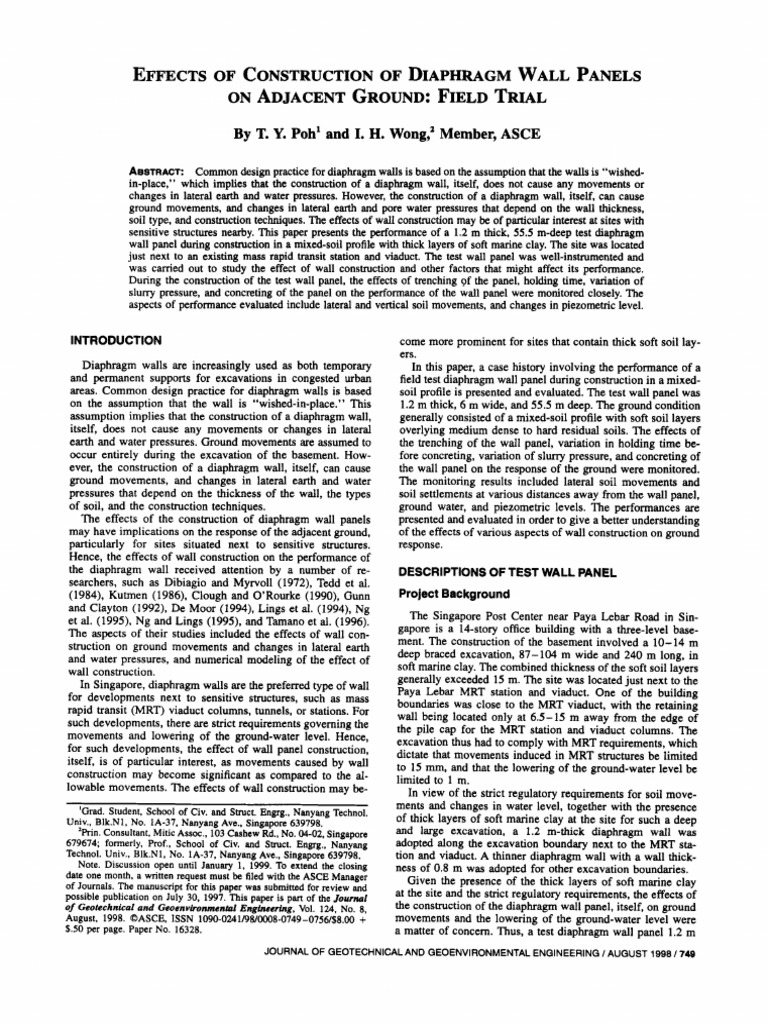 Poh 1998 | PDF | Soil Mechanics | Soil