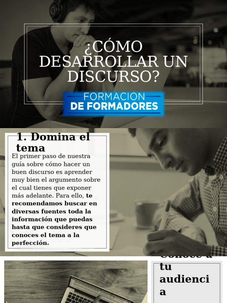 Cómo desarrollar un discurso | PDF | Hablar en público