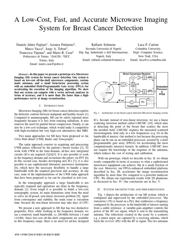 A Low-Cost, Fast, and Accurate Microwave Imaging System For Breast ...