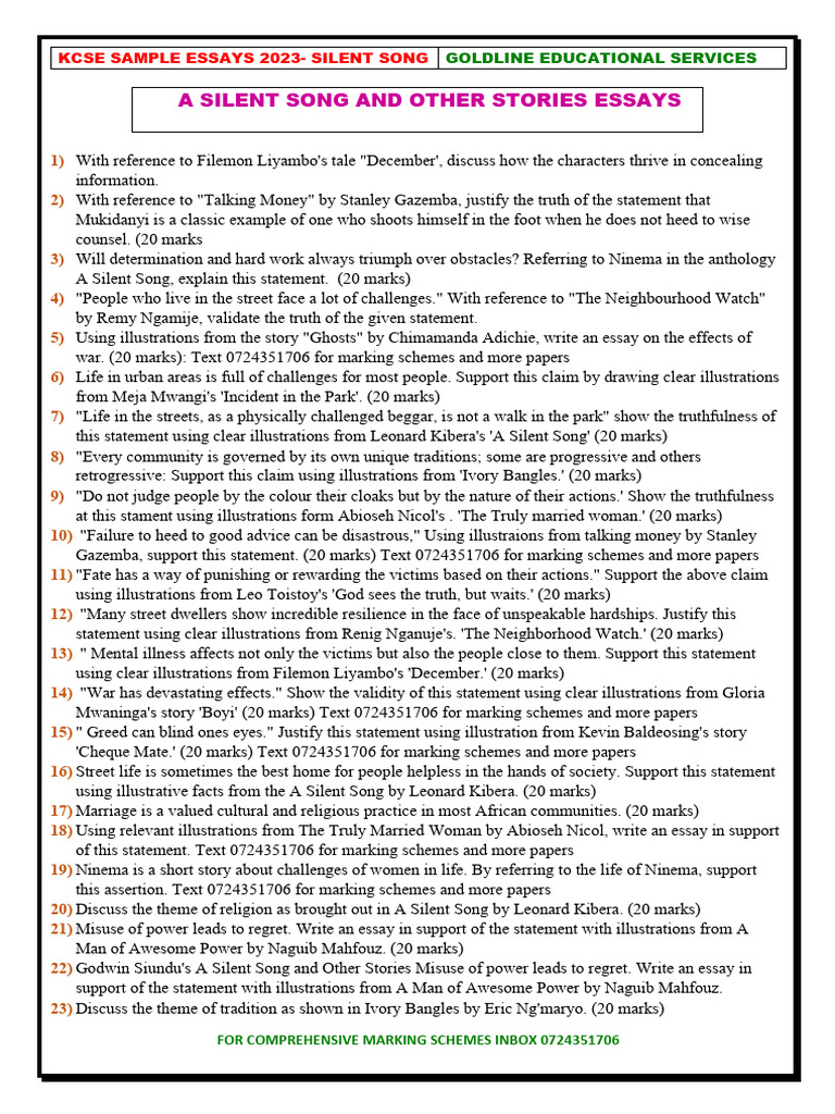 A New Silent Song Essays New | PDF