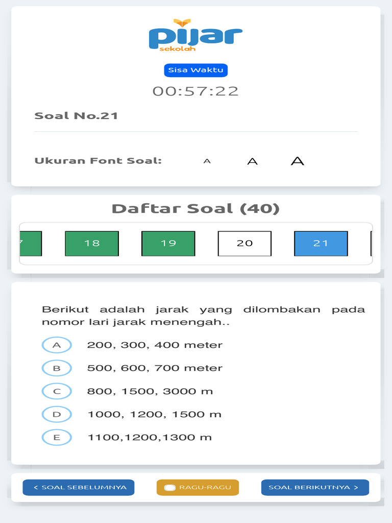 Ujian - Pijar Sekolah 6 | PDF