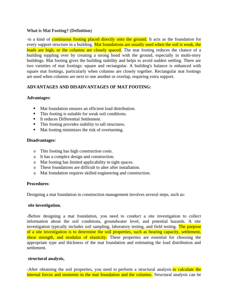 Mat Footing Foundation | PDF | Structural Analysis | Foundation ...
