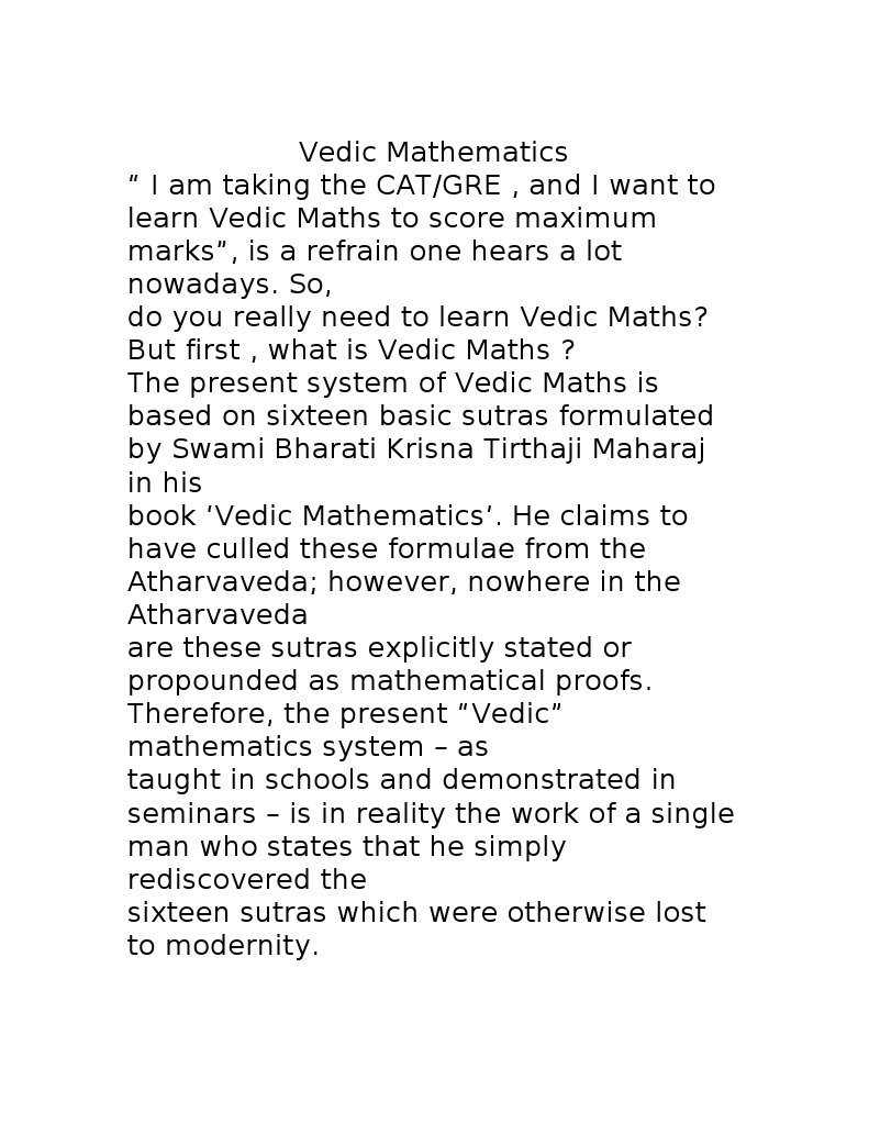 Vedic Mathematics | PDF | Division (Mathematics) | Fraction (Mathematics)