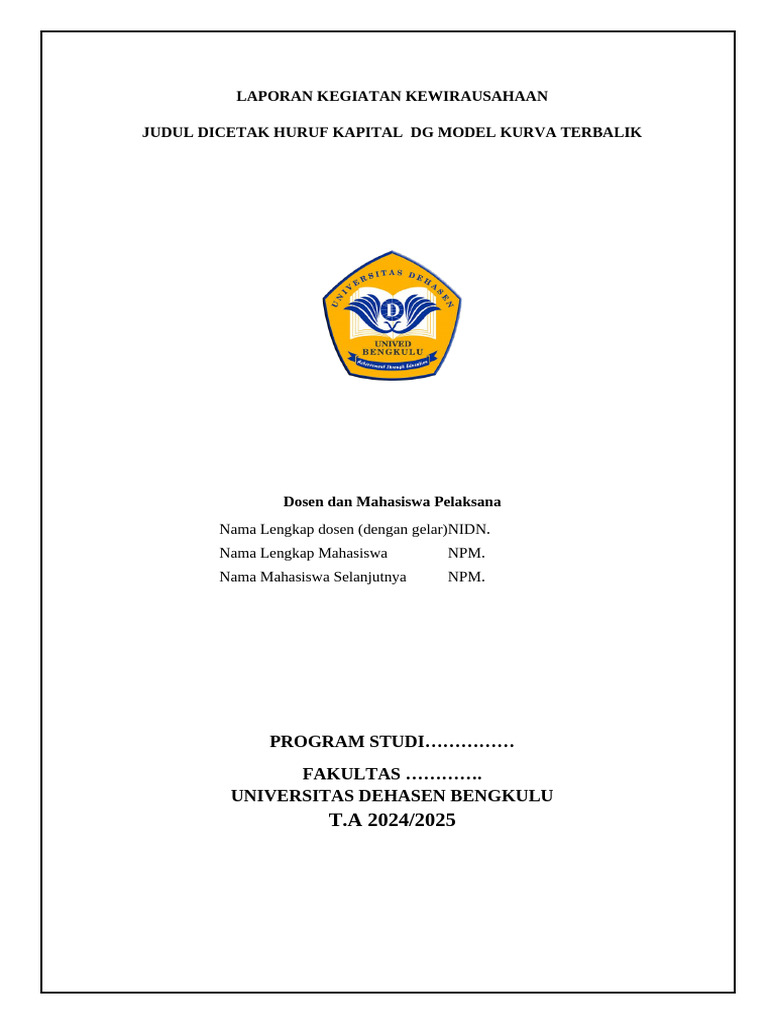 Template - Laporan KWU 2024-2025 | PDF