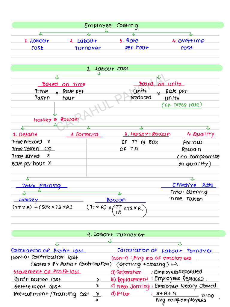 03 Labour Costing Summary | PDF