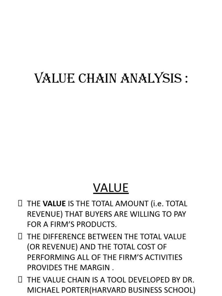 Value chain analysis | PDF | Logistics | Value Chain