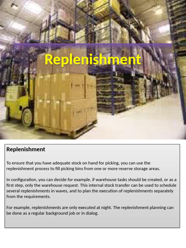 20 Replenishment | PDF | Warehouse | Computing