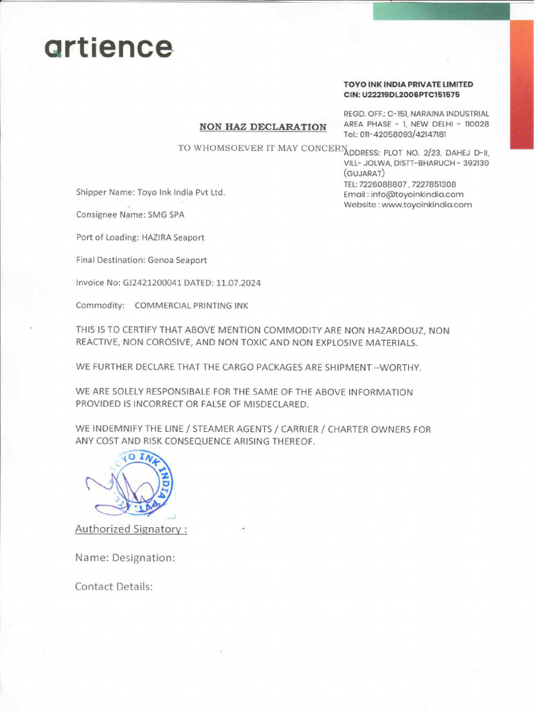 Non Haz Format | PDF