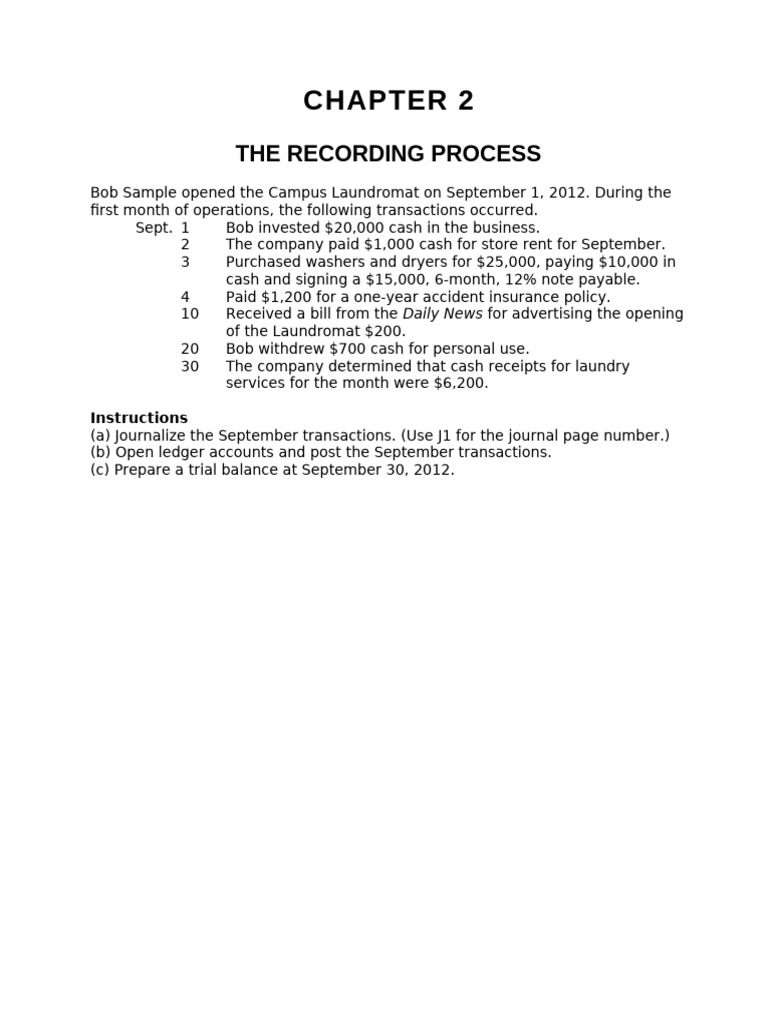 Chapter 2 Problems and Solution | PDF | Debits And Credits | Business Economics
