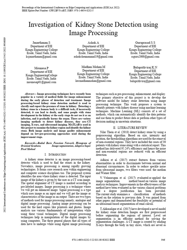 Investigation_of_Kidney_Stone_Detection_using_Image_Processing | PDF | Image Segmentation | Ct Scan
