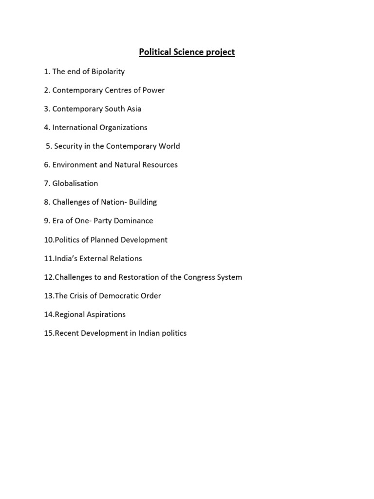 Political Science Project | PDF