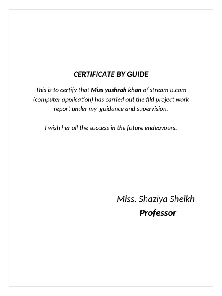 Certificate Aa | PDF