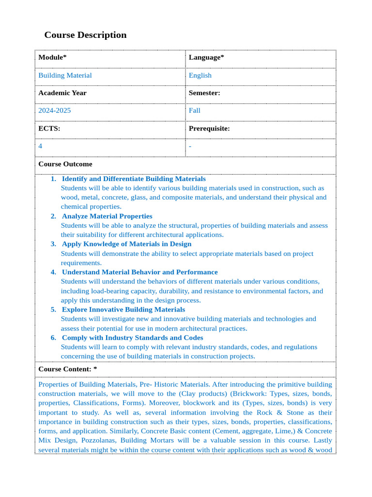 Course Description Updated 11 | PDF