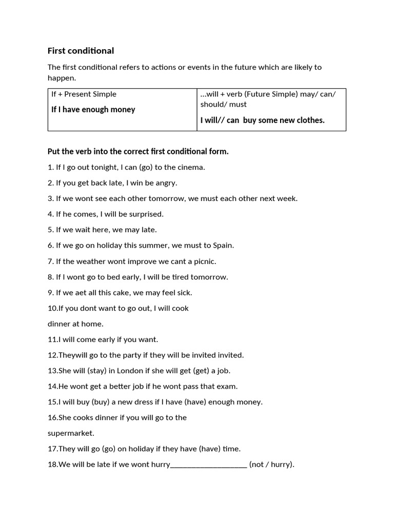 First Conditional | PDF