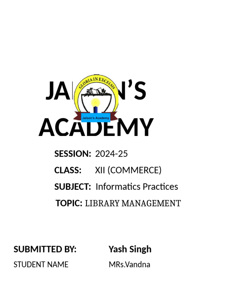 Class 12 IP Project | PDF | System | Software Testing