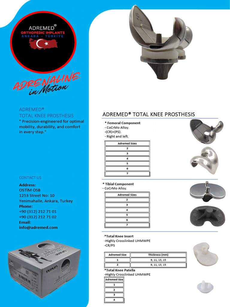 Adremed 2025 Products Catalog en | PDF | Knee | Limbs (Anatomy)