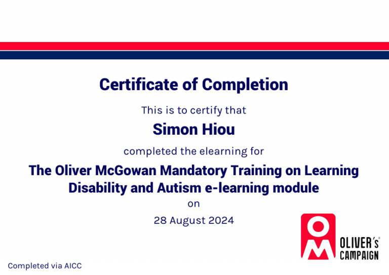 The Oliver McGowan Mandatory Training on Learning Disability and Autism ...