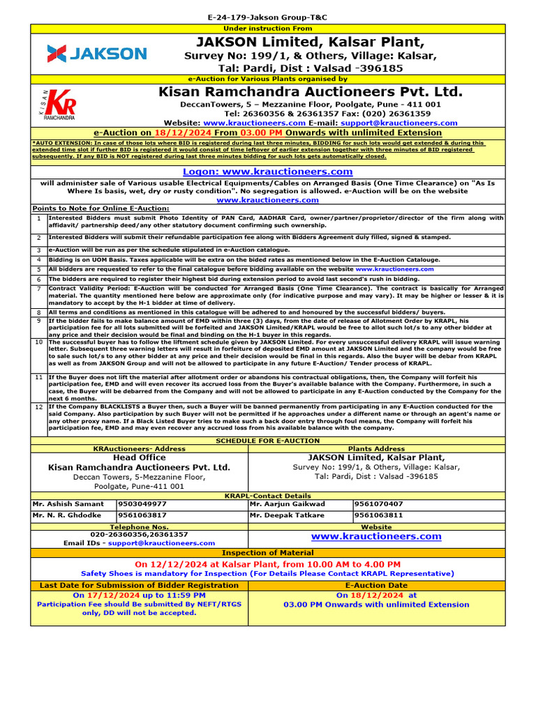 E 24 179 Jakson Kalsar Catalogue Final | PDF | Auction | Employment