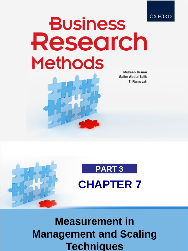 Chapter 7 Measurement in Management and Scaling Techniques | PDF | Validity (Statistics) | Level ...