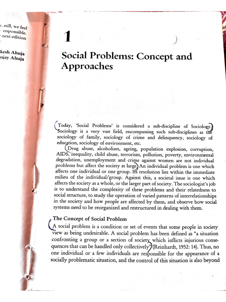1st Chapter (Social Problem) | PDF