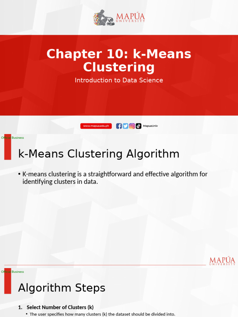 Chapter 10 - K-Means Clustering | PDF