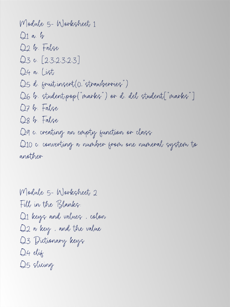 Vityarthi Module 5 | PDF