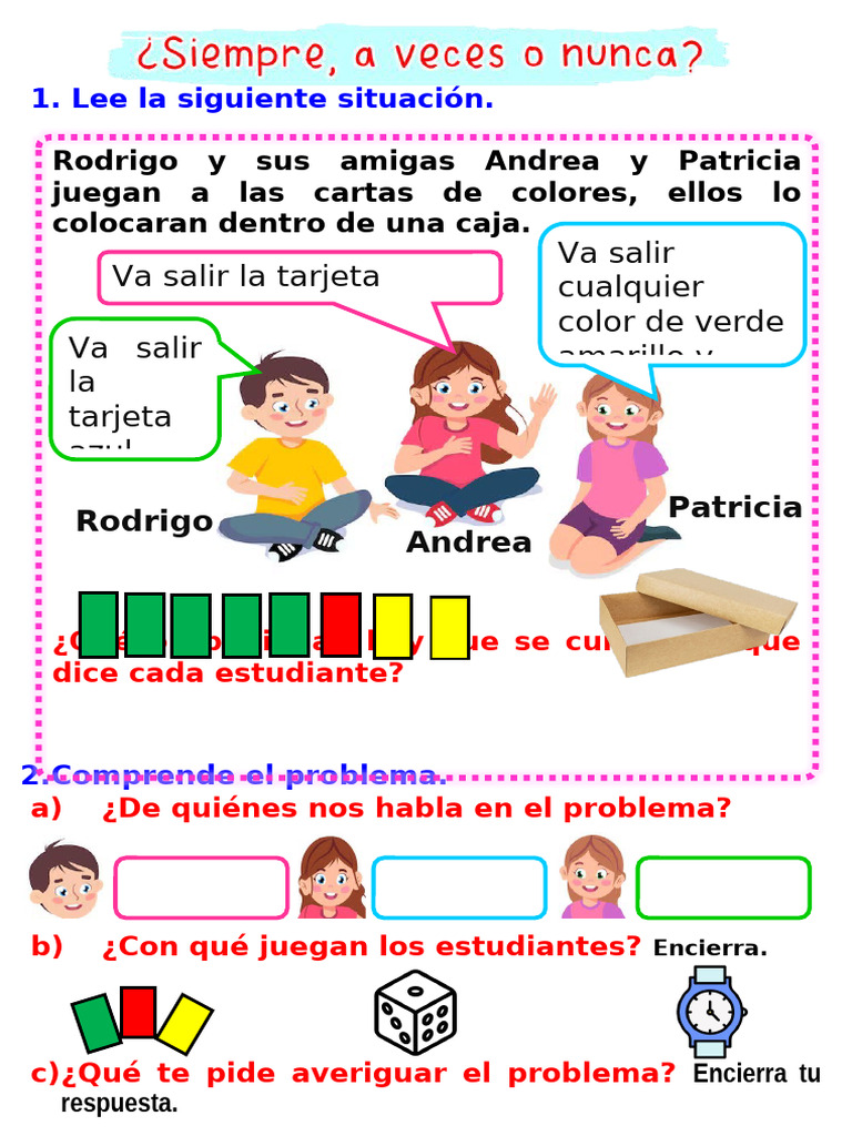 Ficha Siempre, A Veces o Nunca | PDF
