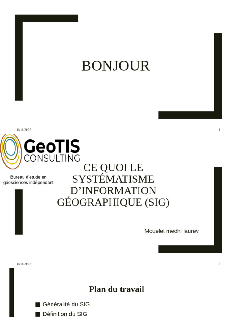 Travail de Recherche Sur Les Sig | PDF | Système d'information ...