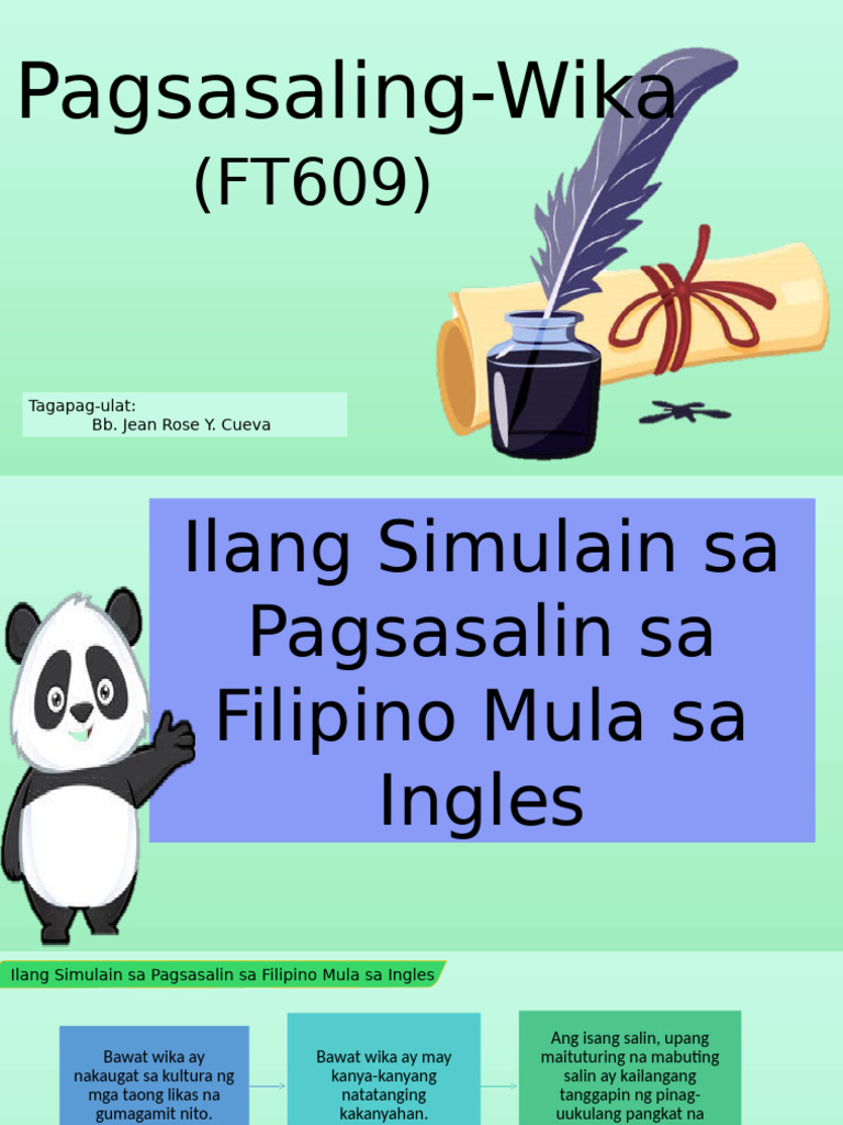 Pagsasaling Wika Report | PDF