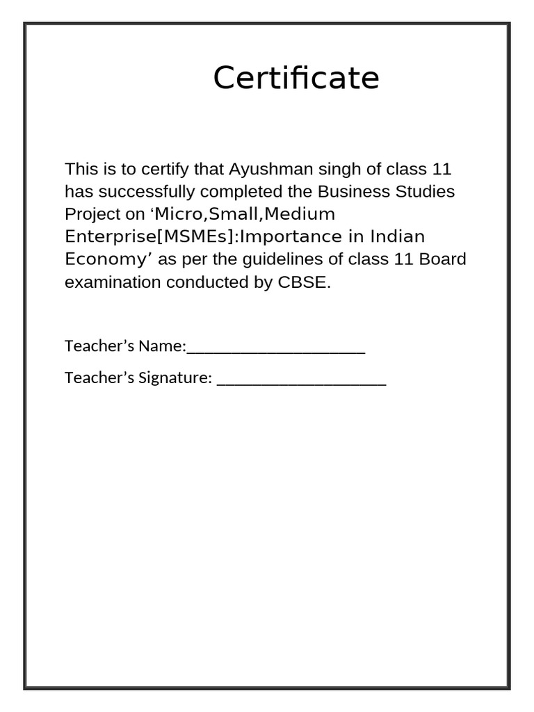 Certificate BST | PDF