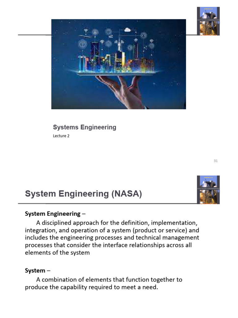 Systems Engineering 2024 Part 2 | PDF | System | Systems Engineering