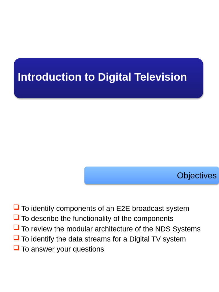 Digital Television System Overview | PDF | Digital Television | Data ...
