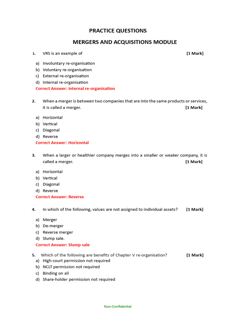 Mergers and Acquisitions Module - MQP | PDF | Liquidation | Private Law