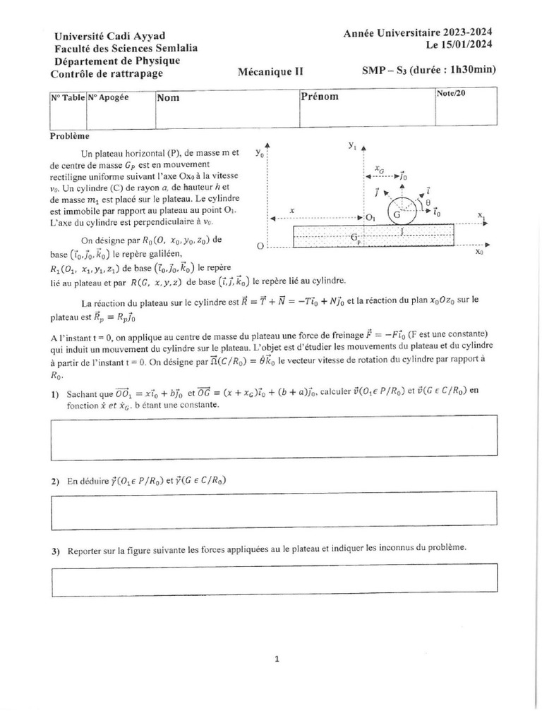 CR 23-24 Mecanique Solide smp3 | PDF