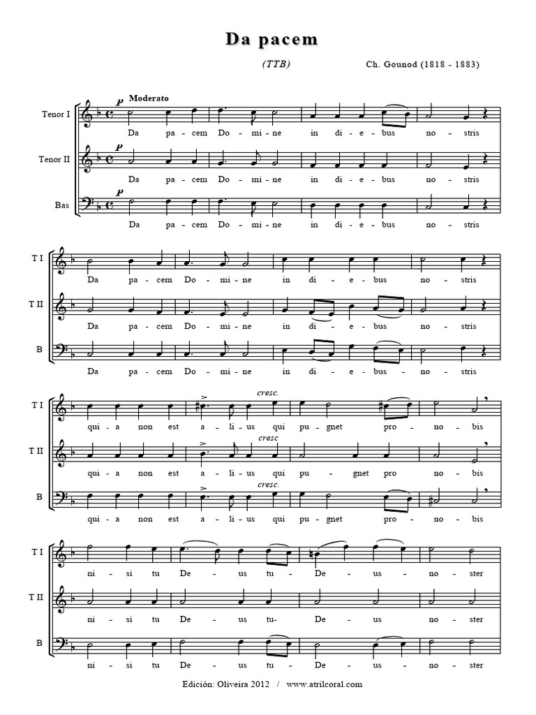 Da Pacem Gounod | PDF
