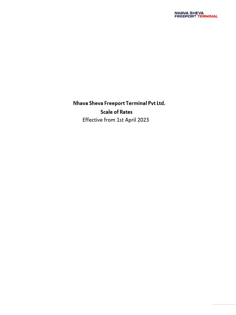 NSFT Terminal Truck Booking Rates | PDF | Containerization | Cargo