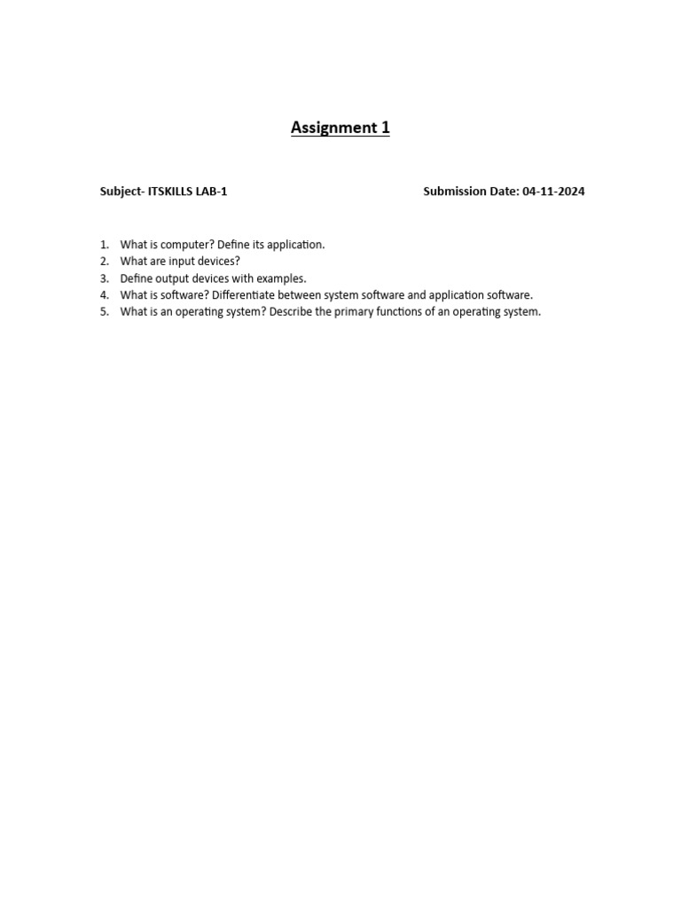 Itskills Lab-1 Assignment | PDF