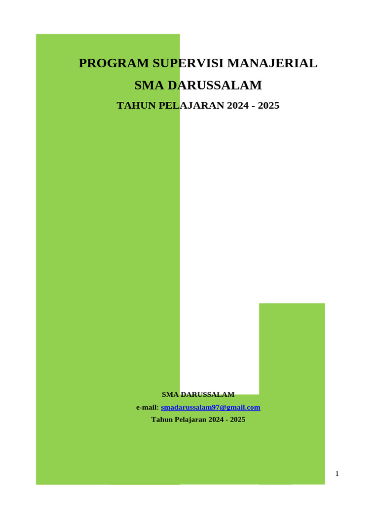 Program Supervisi MTS Al Inska 2022 2023 | PDF