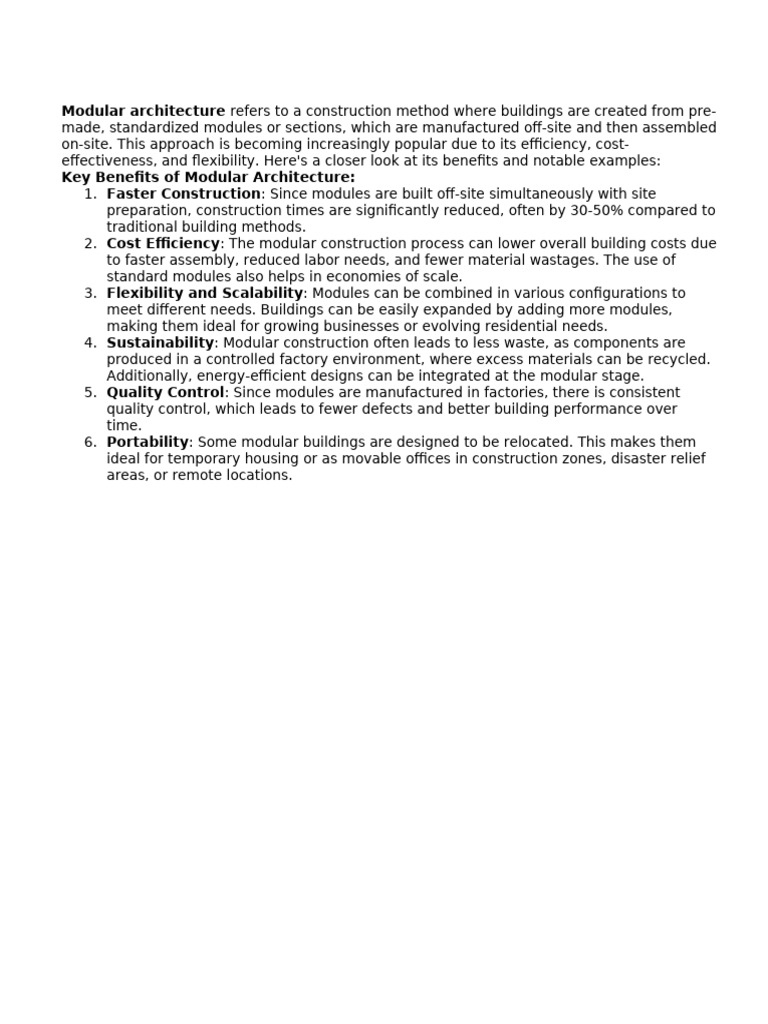 Modular architecture | PDF