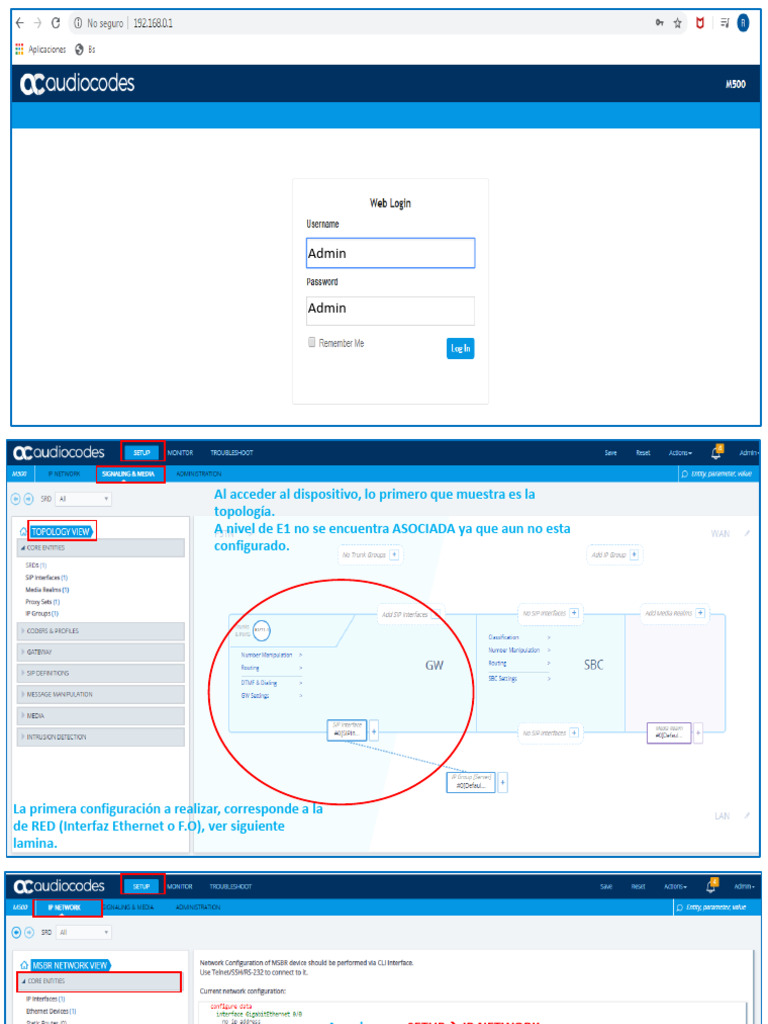 Manual de Configuracion Audiocodes MSBR 500 Con Firmware Version 7.20 ...