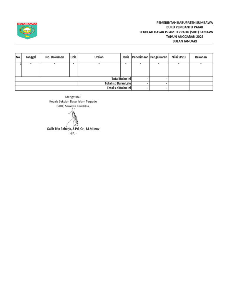 Contoh Format Pajak Acc Ok | PDF