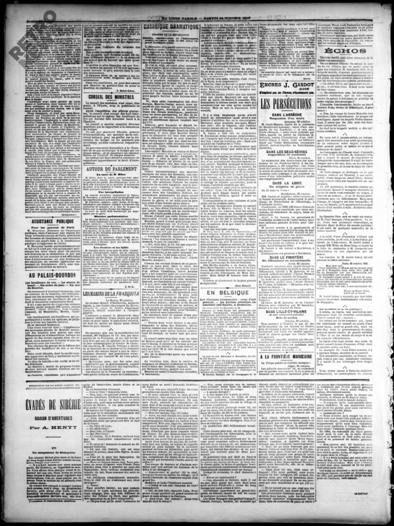 1903 10 24 La Libre Parole Retronews | PDF