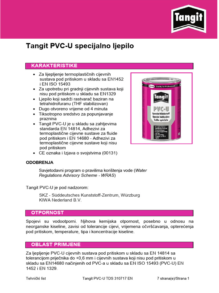 TDS - PVC U Ispravljeno - HR | PDF