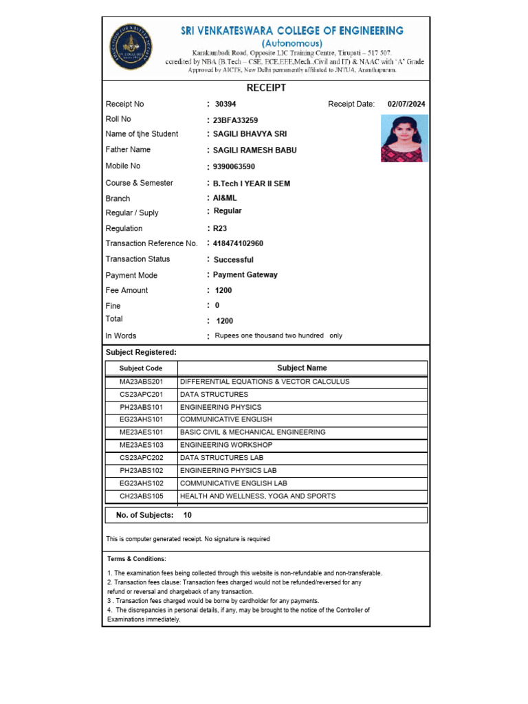 Receipt Details | PDF