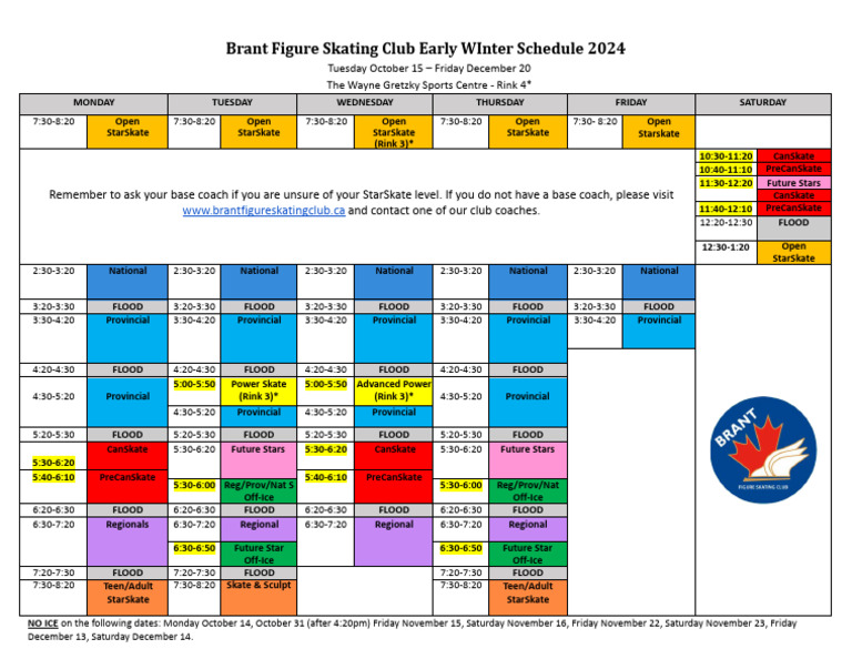 Early Winter Schedule 2024 | PDF