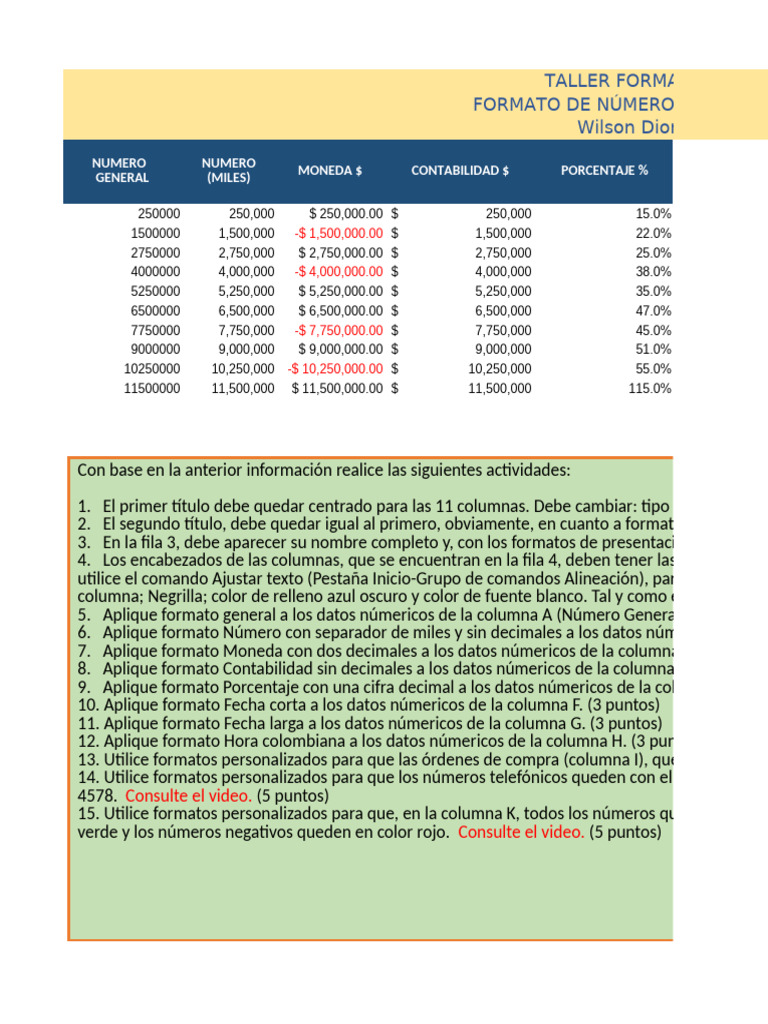 Actividad Excel 01 | PDF