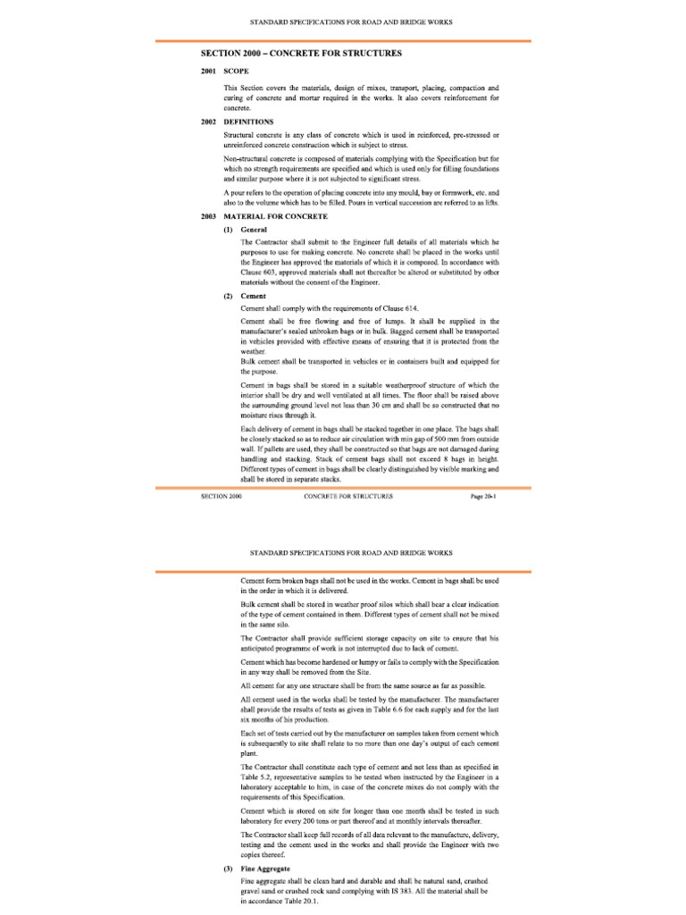 Concrete Specifications | PDF