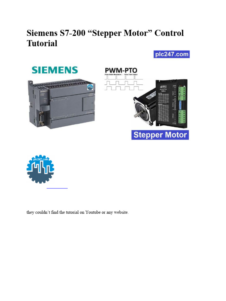Siemens S7200 Stepper | PDF