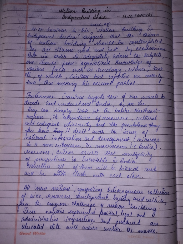 Nation Building Srinivas | PDF