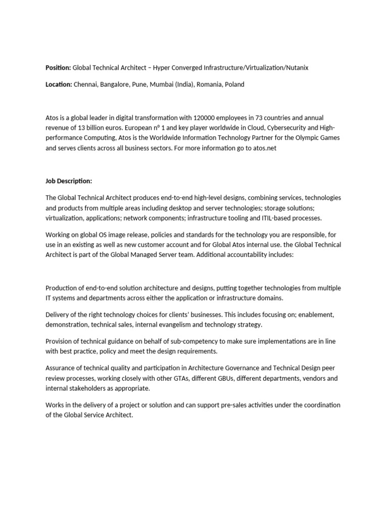 Global Technical Architect Role | PDF | Virtualization | Microsoft Azure